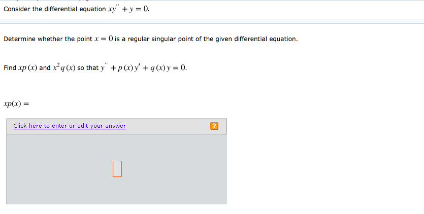 Solved Consider the differential equation xy + y = 0. | Chegg.com