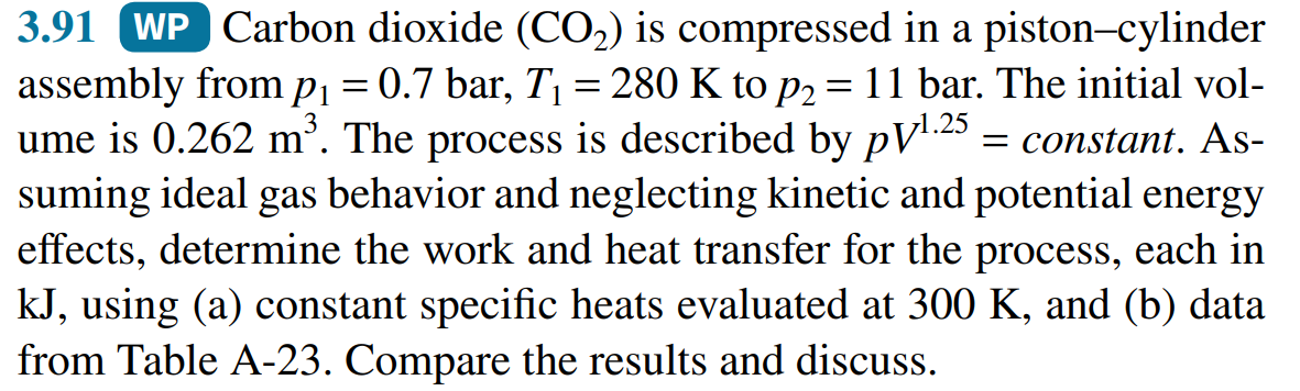 Solved 3.91 WP Carbon dioxide (CO2) is compressed in a | Chegg.com