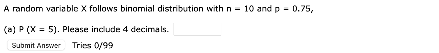 Solved A Random Variable X Follows Binomial Distribution 9925