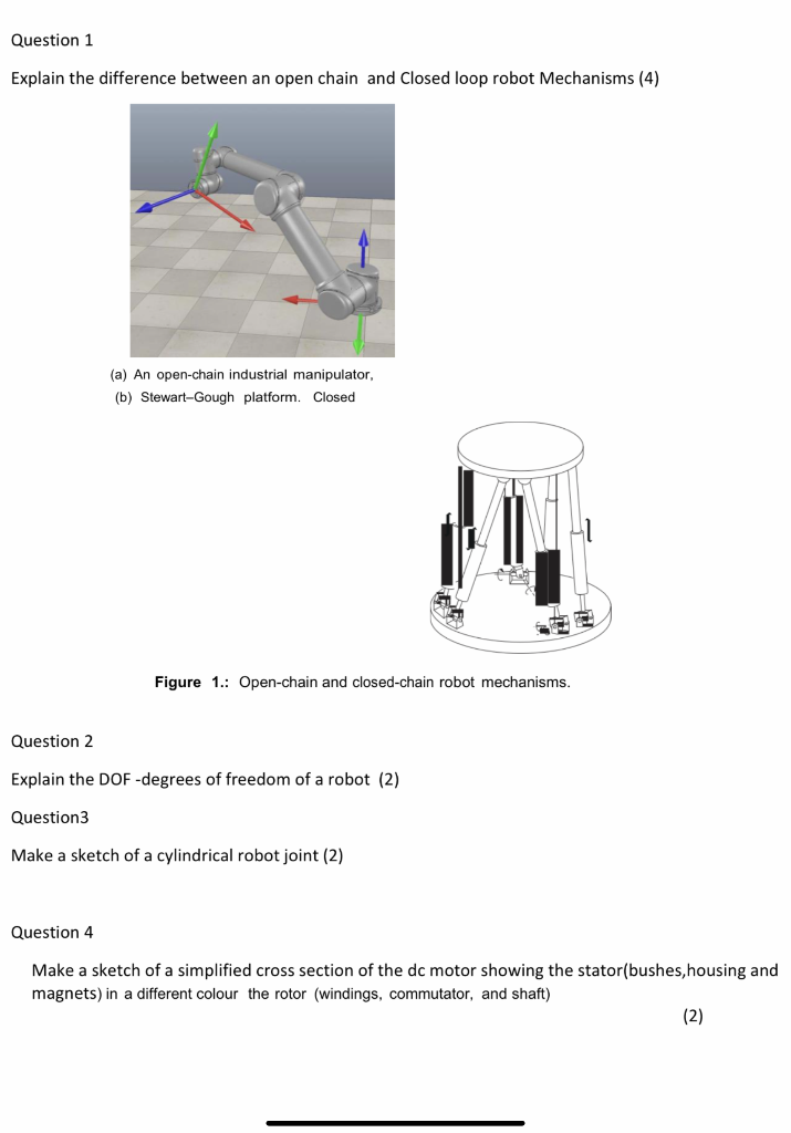 Solved Question 1 Explain the difference between an open | Chegg.com