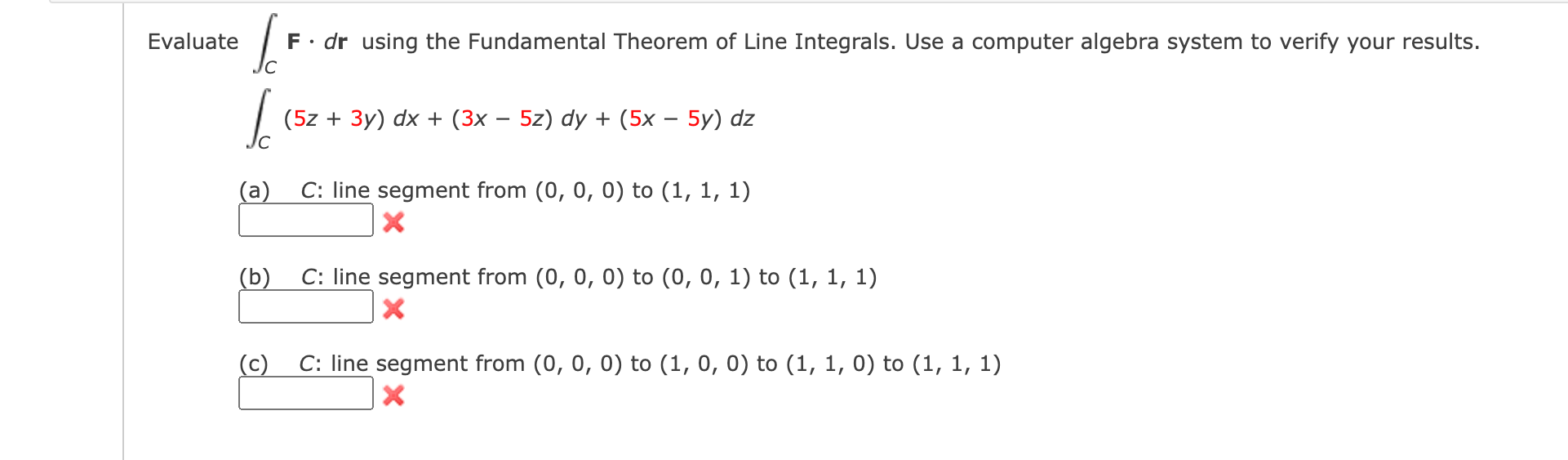 Solved Evaluate be / F. dr using the Fundamental Theorem of | Chegg.com