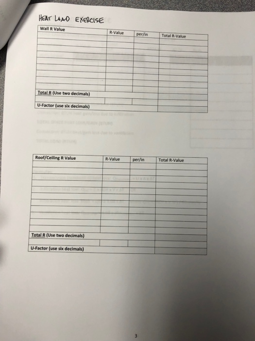 Part 3 Heat Load Exercise (30 points) IRF Building | Chegg.com