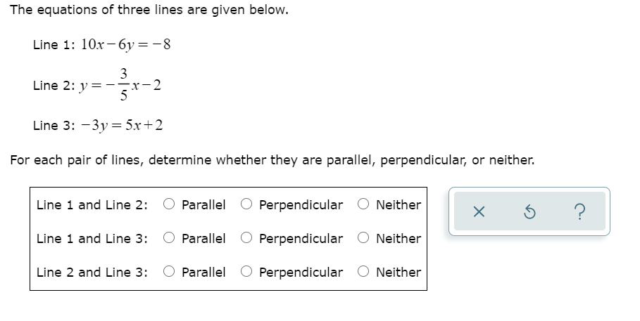 Solved The equations of three lines are given below. Line 1: | Chegg.com