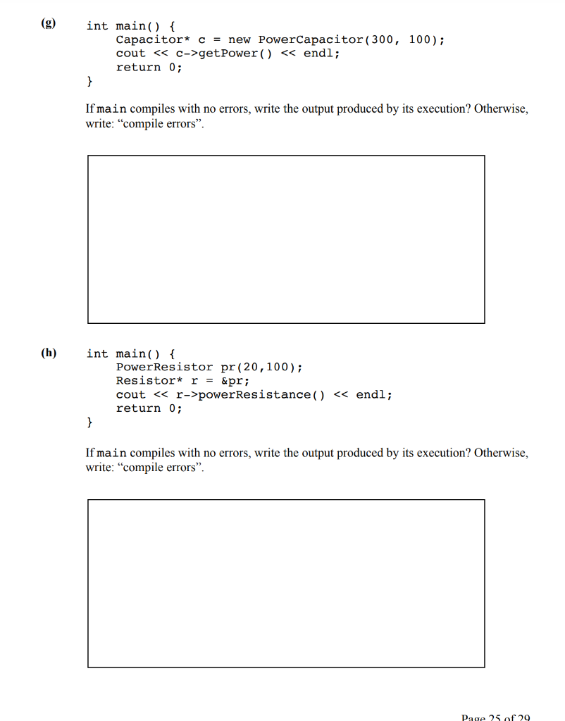 Solved Question 16. (12 marks). Inheritance. Consider the | Chegg.com