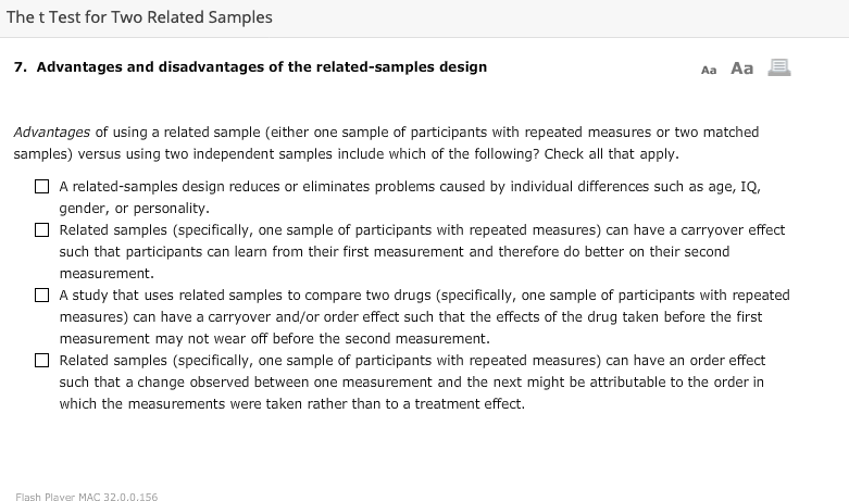 Solved The t Test for Two Related Samples 7. Advantages and | Chegg.com