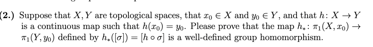 Solved 2.) Suppose that X,Y are topological spaces, that | Chegg.com
