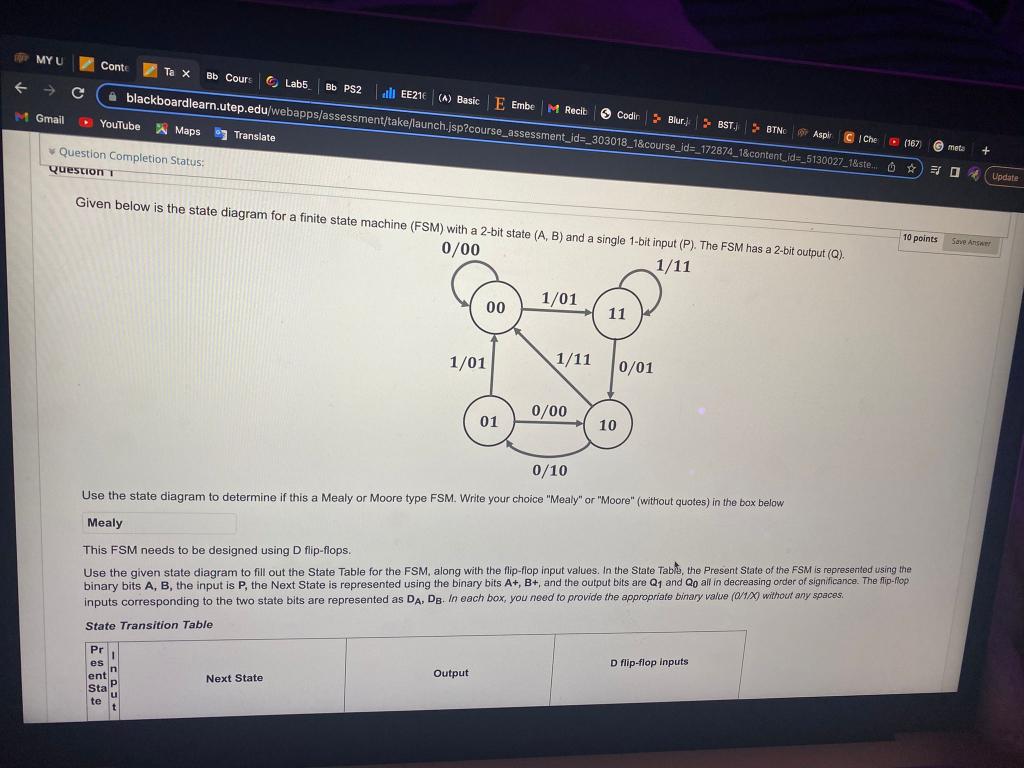 Solved Given below is the state diagram for a finite state | Chegg.com