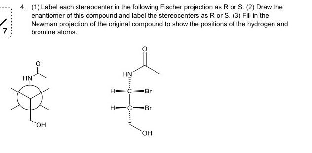 Solved 4. (1) Label each stereocenter in the following | Chegg.com