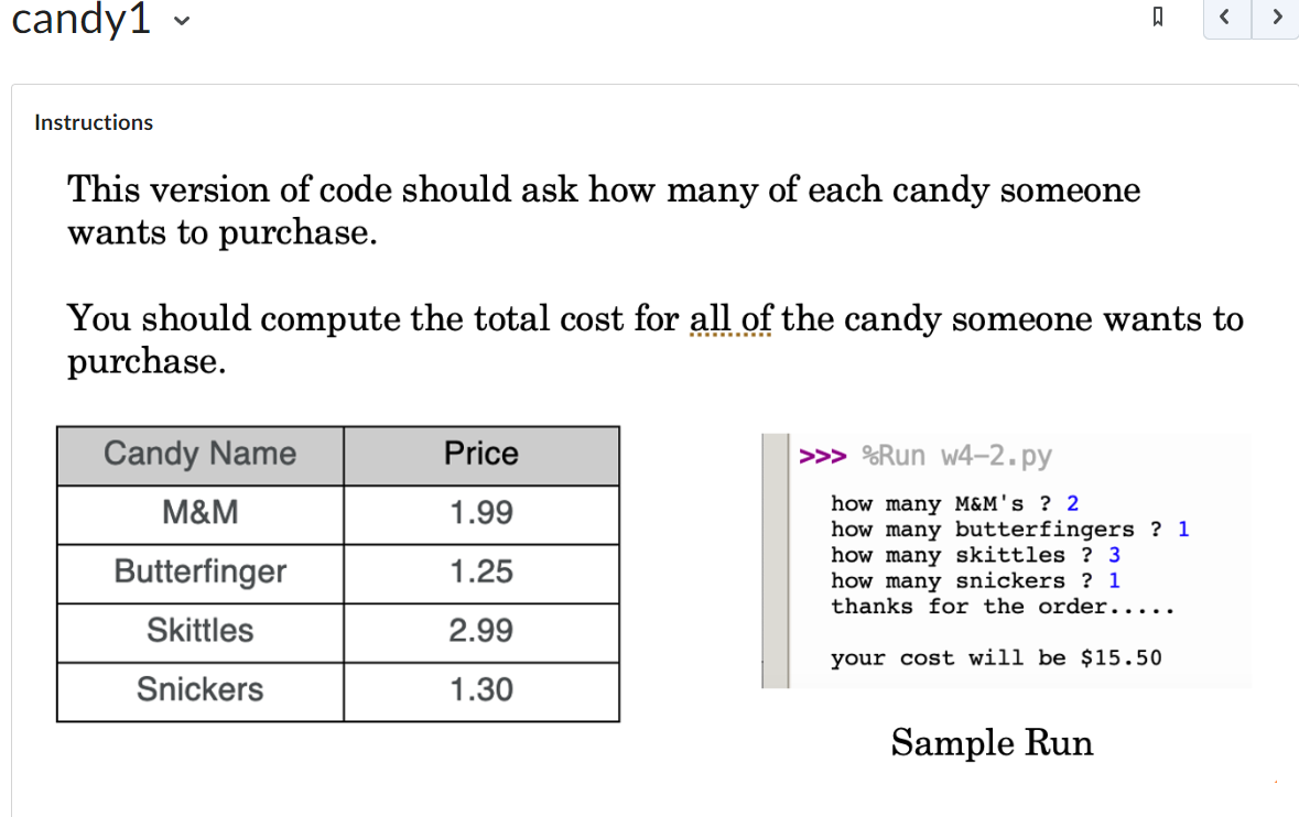 Solved This version of code should ask how many of each | Chegg.com