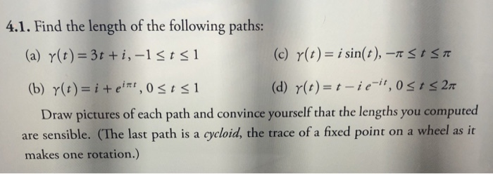 Solved 4.1. Find the length of the following paths: (c) | Chegg.com