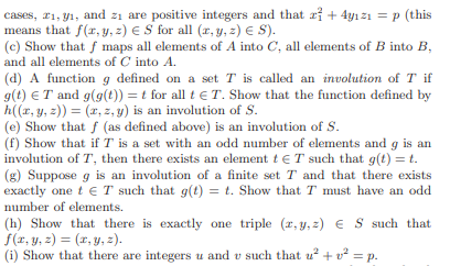 Solved The involution on the finite set | Chegg.com
