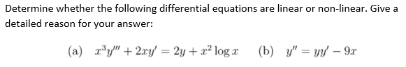 Solved Determine whether the following differential | Chegg.com