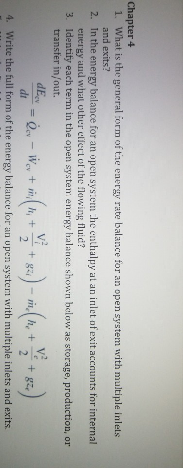Solved Chapter 4 1. What is the general form of the energy | Chegg.com