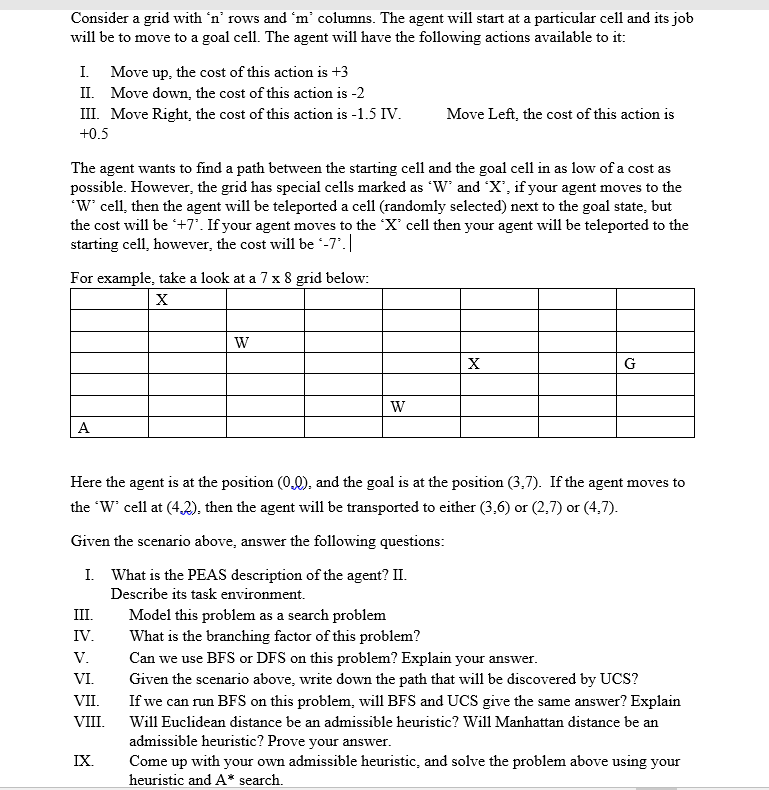 Consider a grid with 'n' rows and 'm' columns. The | Chegg.com