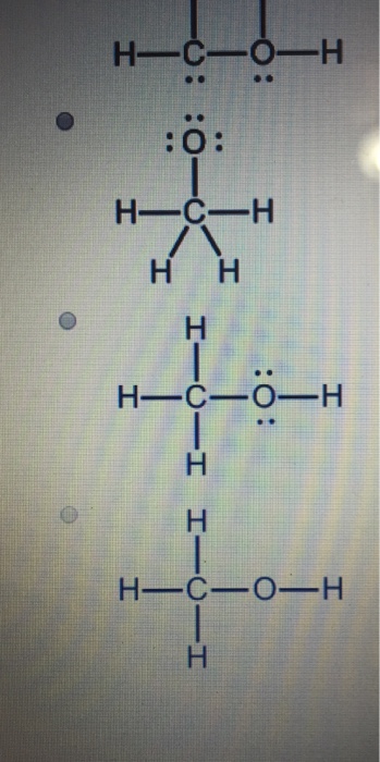 Solved Identify the correct Lewis structure for CH3OF. HCH | Chegg.com