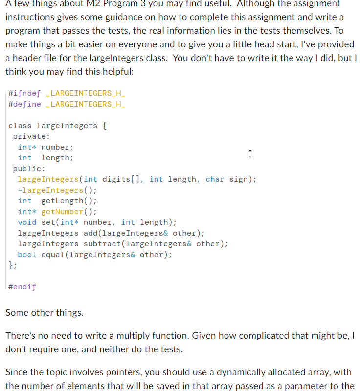 A few things about M2 Program 3 you may find useful. | Chegg.com
