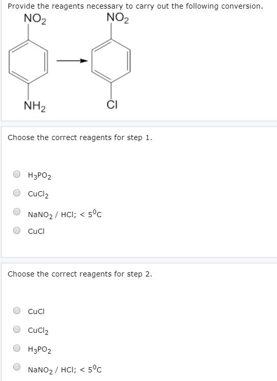 Solved Provide the reagents necessary to carry out the | Chegg.com