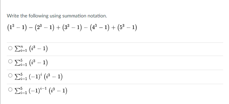 Solved Write the following using summation notation. (13 – | Chegg.com