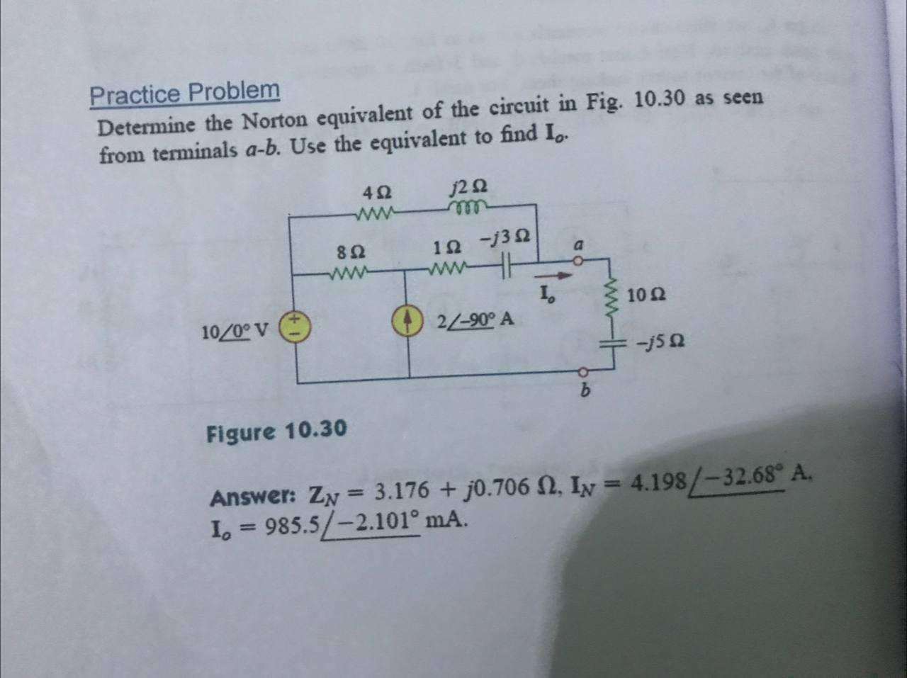 Solved Practice Problem Determine the Norton equivalent of | Chegg.com