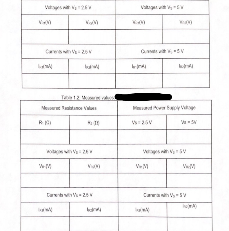 Solved IS → + VR1 R1 5100 + Vs 2.5V R2 43002 VR2 Figure 1.3: | Chegg.com