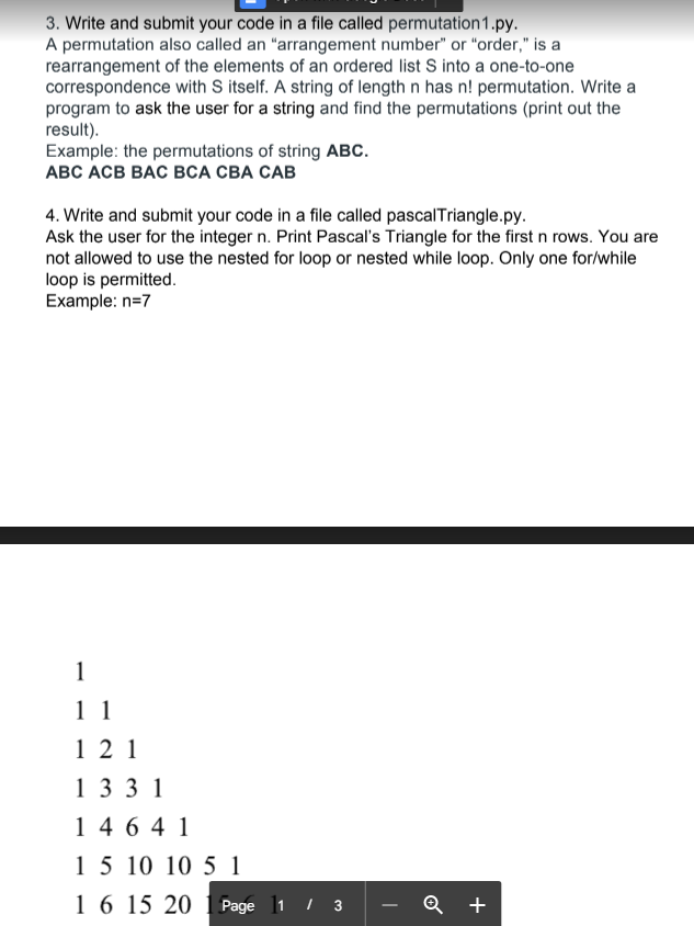 Solved 3. Write and submit your code in a file called | Chegg.com