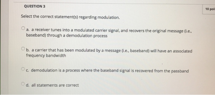 Solved QUESTION 3 Select the correct statementts) regarding | Chegg.com