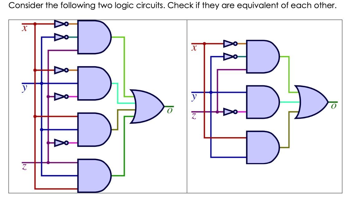 Solved Consider the following two logic circuits. Check if | Chegg.com
