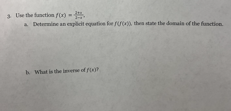 Solved Use the function f(x)=2+x2-x,a. ﻿Determine an | Chegg.com