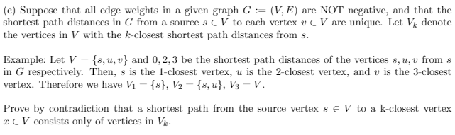 Solved Problem a: Consider the graph G below: Show the | Chegg.com