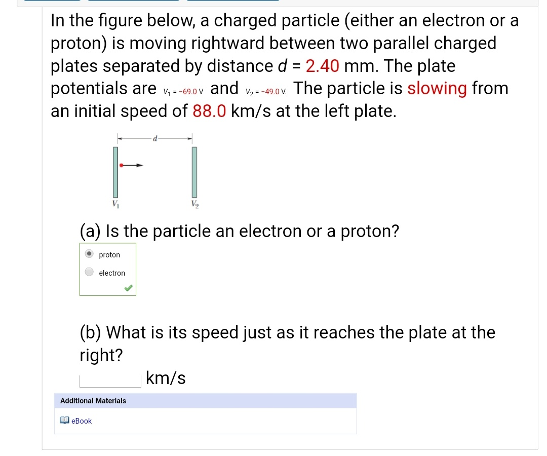 Solved In the figure below, a charged particle (either an | Chegg.com