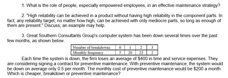 Solved 1. What is the role of people, especially empowered | Chegg.com