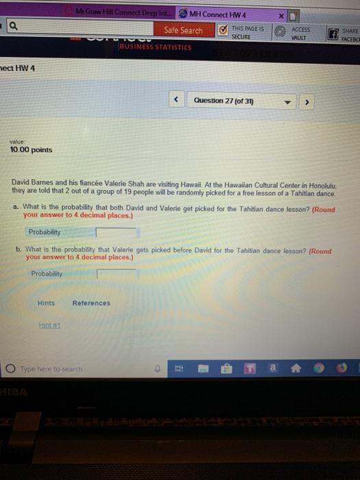 Solved Mc e MH Connect HW 4 G. THIS PAGE IS SECURE 16) | Chegg.com
