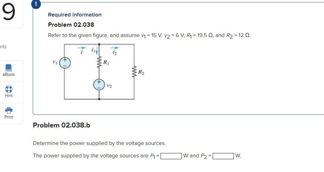 Solved 9 Ints eBook Hint Print Required information Problem | Chegg.com