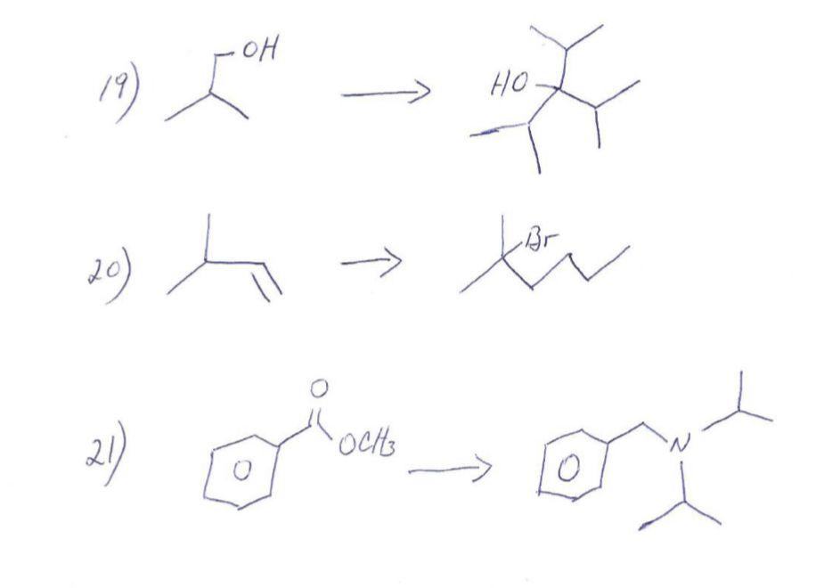 Solved Rules for organic synthesis exercises. • Identify | Chegg.com