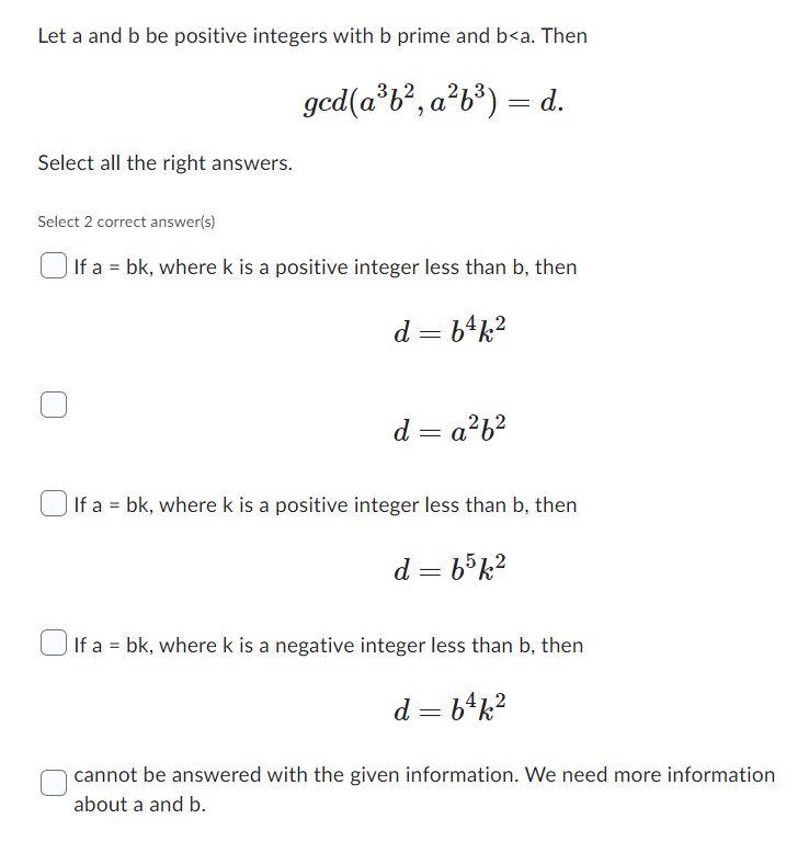 Solved Let a and b be positive integers with b prime and b | Chegg.com Solved Let a and b be positive integers with b prime and b | Chegg.com