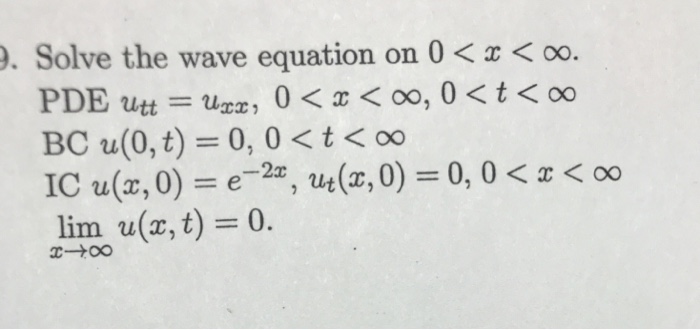 Solved ·Solve the wave equation on 0