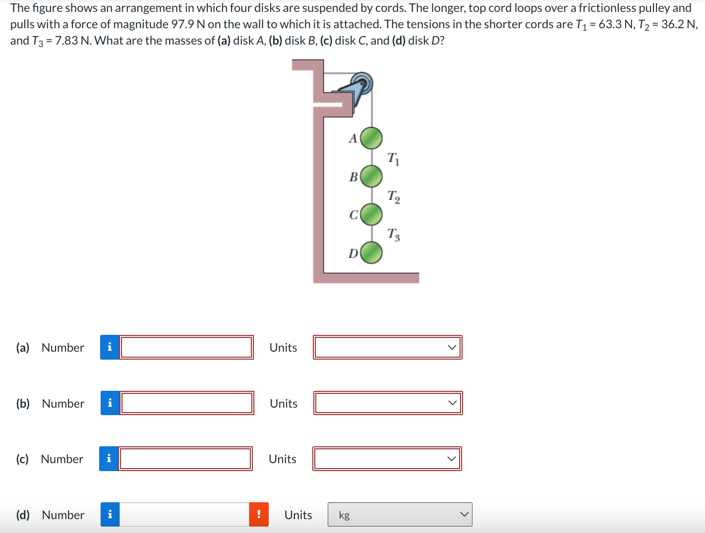 Solved The figure shows an arrangement in which four disks | Chegg.com
