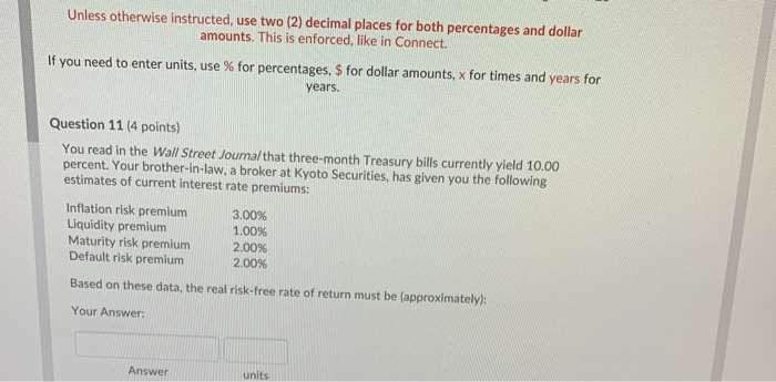 Solved Unless otherwise instructed, use two (2) decimal | Chegg.com