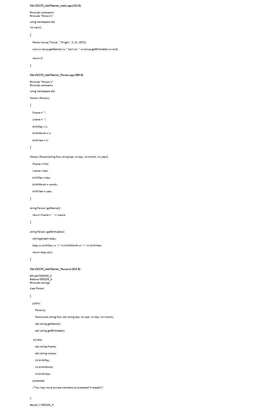 Solved A) Using CodeBlocks or your IDE of choice, create the | Chegg.com