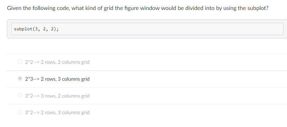 Solved Given the following code, what kind of grid the | Chegg.com