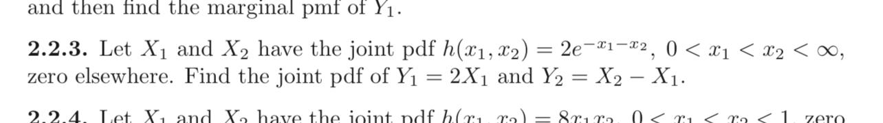 Solved 2.2.3. Let X1 and X2 have the joint pdf | Chegg.com