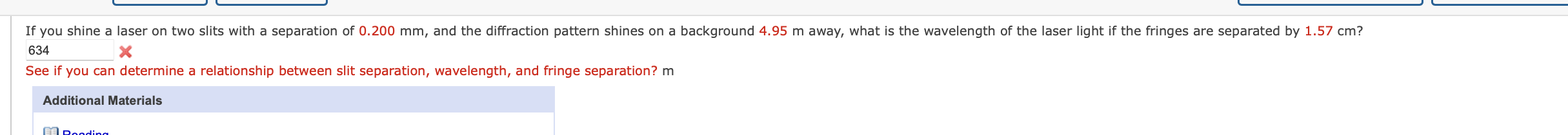 Solved See if you can determine a relationship between slit | Chegg.com