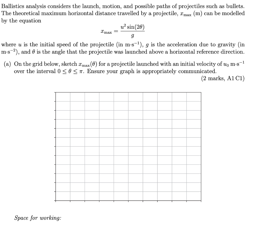 Solved Ballistics analysis considers the launch, motion, and | Chegg.com