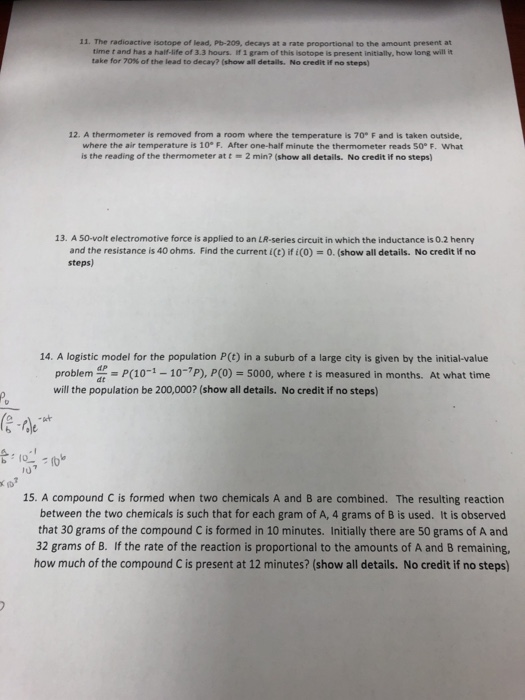 Solved 11. The radioactive isotope of lead, Pb-209, decays | Chegg.com