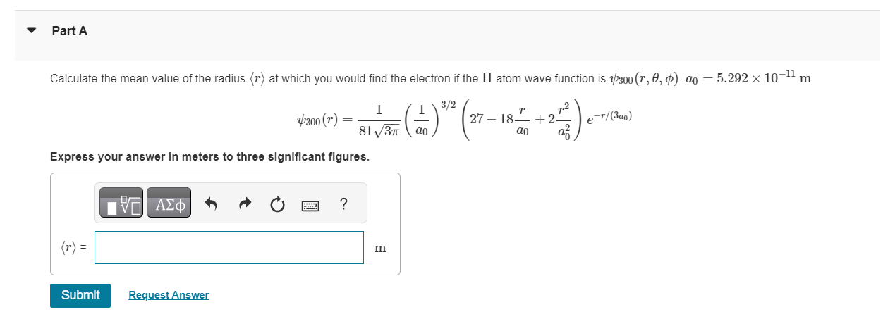 Solved Calculate the mean value of the radius r at which | Chegg.com