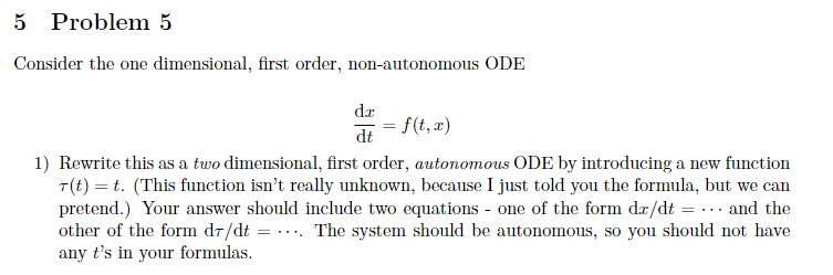 Solved 5 Problem 5 Consider the one dimensional, first | Chegg.com