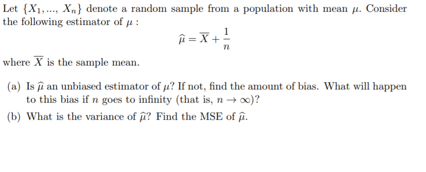 Solved . Let {X1, ..., Xn} denote a random sample from a | Chegg.com