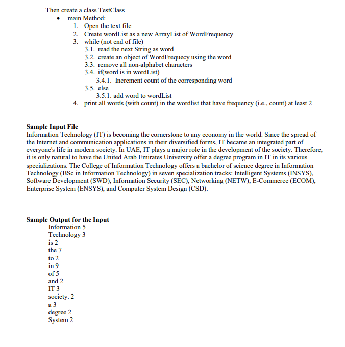Solved Question 1 Write a program that creates an array list | Chegg.com