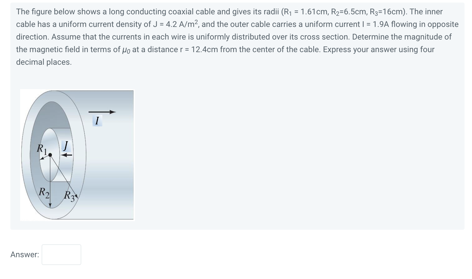 Solved The figure below shows a long conducting coaxial | Chegg.com