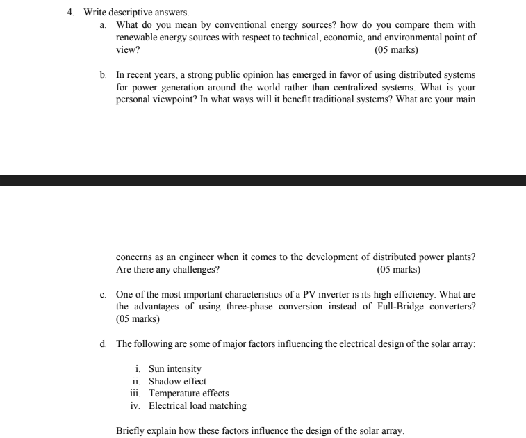 Solved 4. Write descriptive answers. a. What do you mean by | Chegg.com